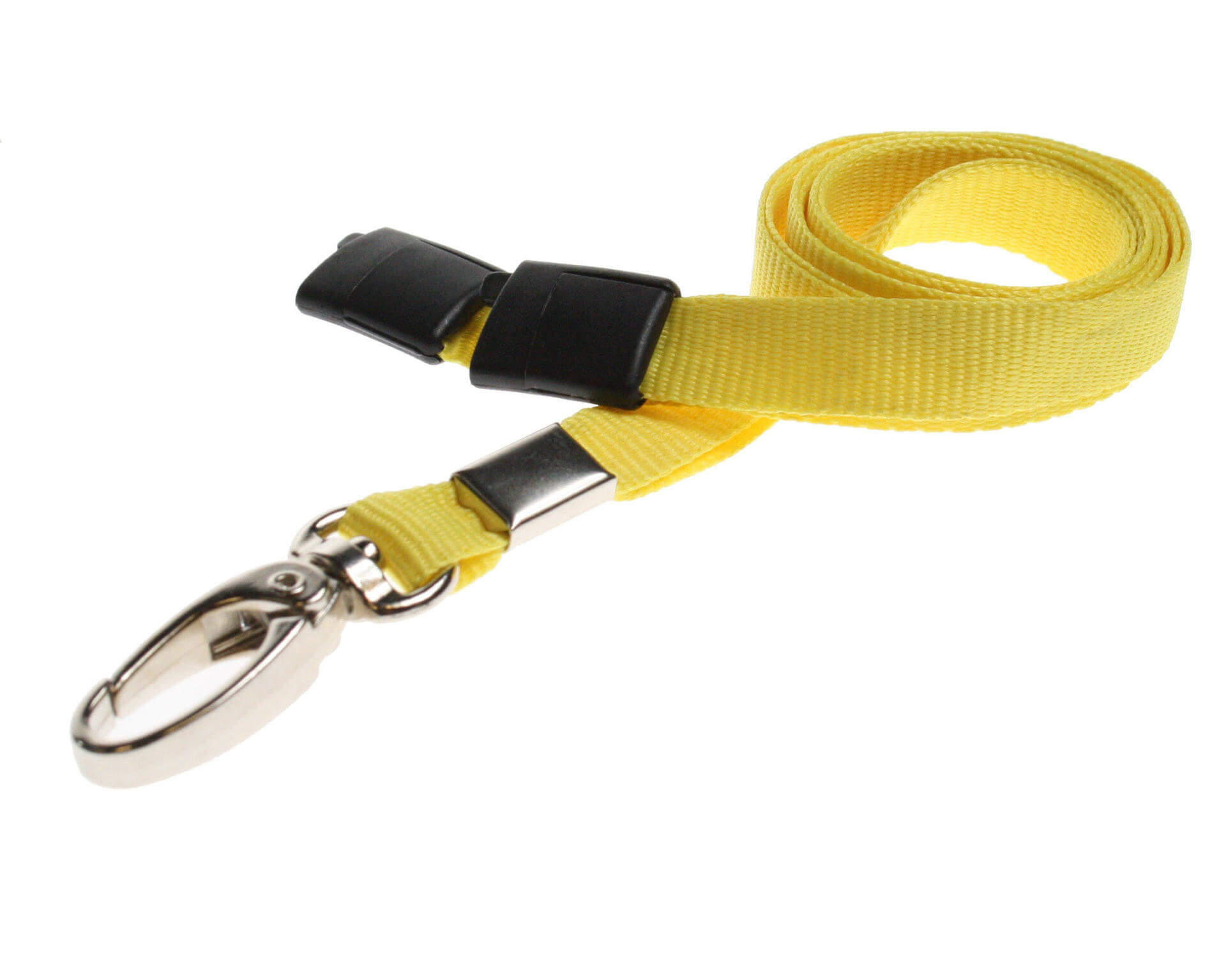 Plain Yellow Lanyards rPET 10mm Wide (100 Pack) - ALG ID Cards