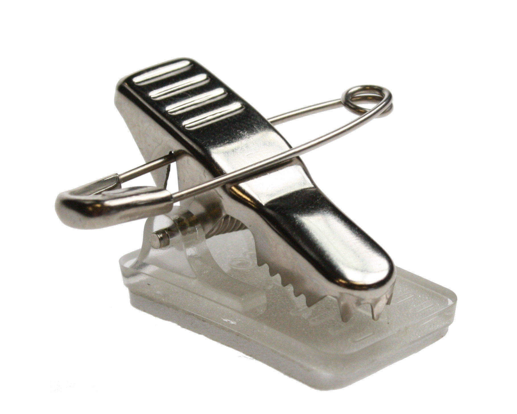 Metal Crocodile ID Card Clips with Pin & Self-Adhesive Pad - ALG ID Cards