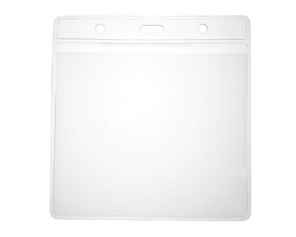 Clear Vinyl ID Card Holders 118x112mm Insert (100 Pack) - ALG ID Cards