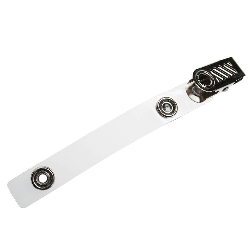 Crocodile Clip with Metal Popper Strap (100 Pack) - ALG ID Cards